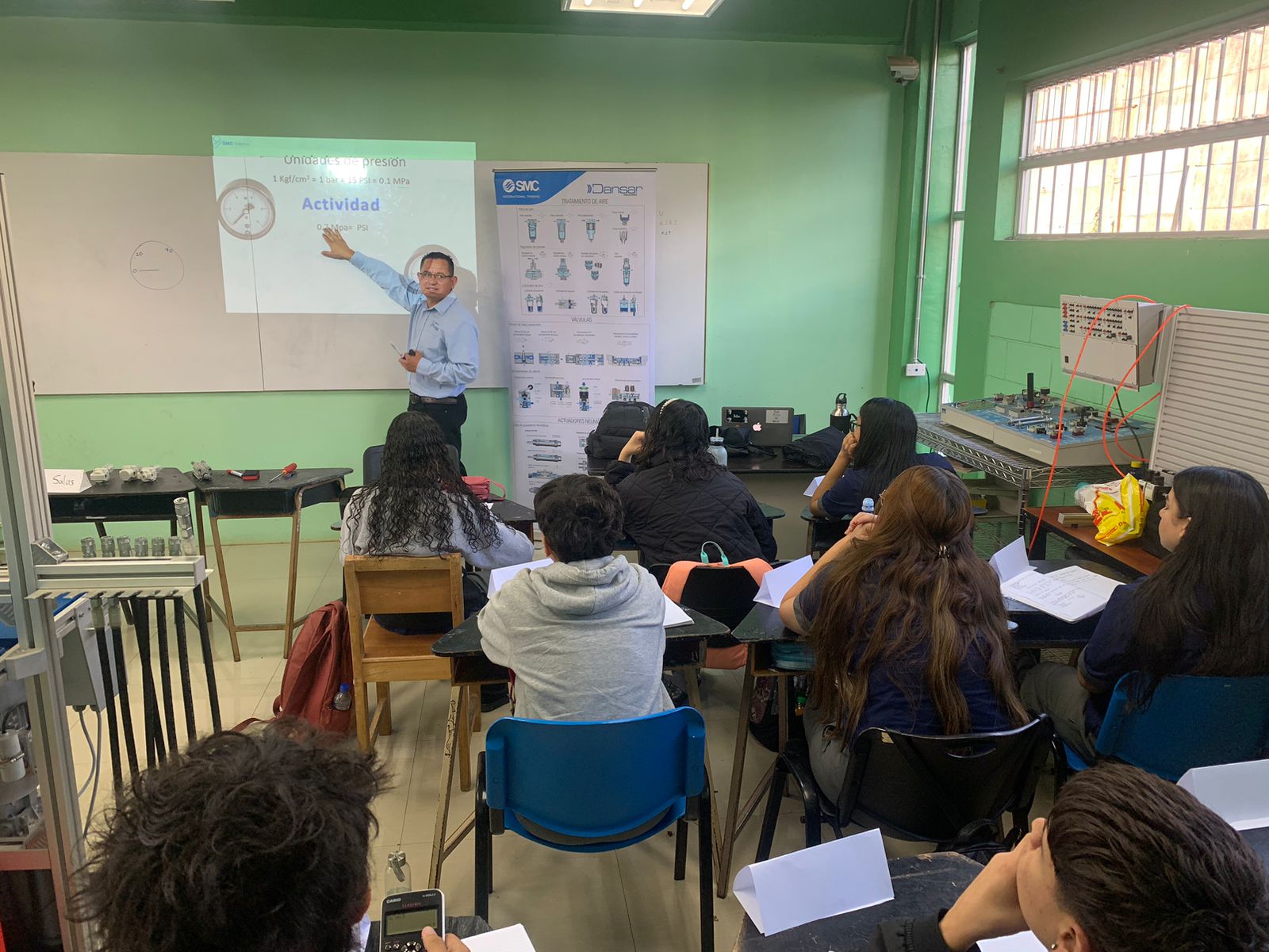 Taller sobre FRL y tratamiento de aire de SMC al Colegio Técnico ...